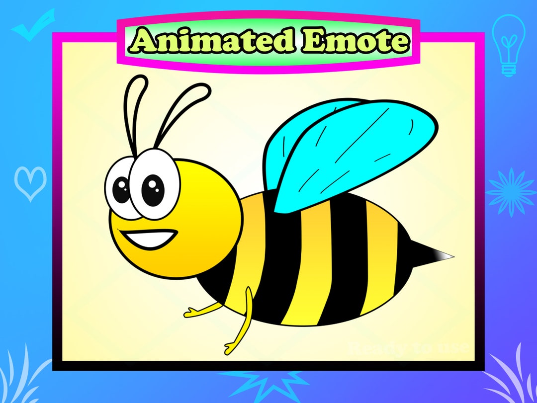 Cute Bee Flying Animated Emote / Twitch Emote / Bee Flying Emote ...