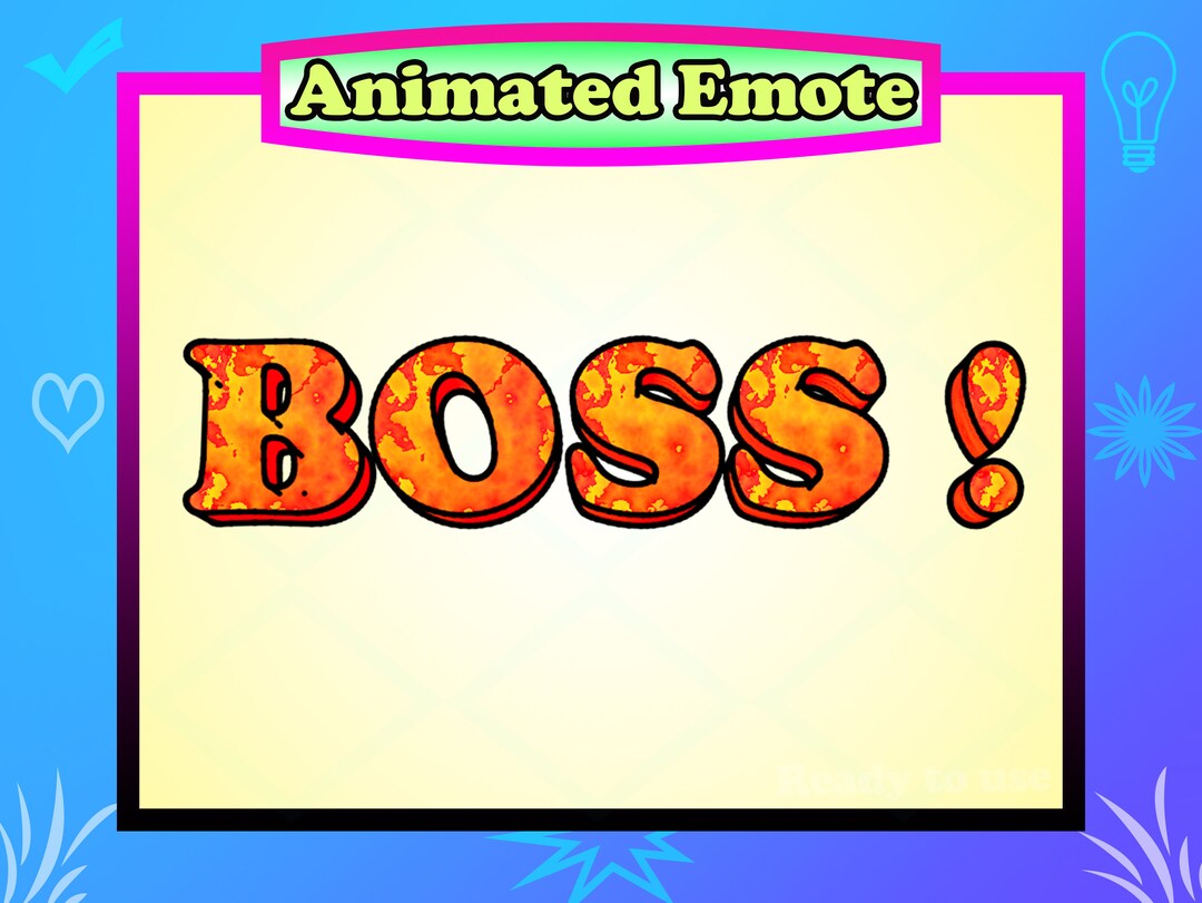 Boss Text Twitch Animated Emote / Twitch Emote / Boss Animated Emote ...