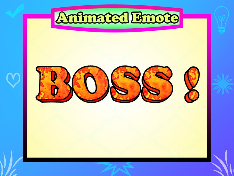 Boss Text Twitch Animated Emote / Twitch Emote / Boss Animated Emote ...