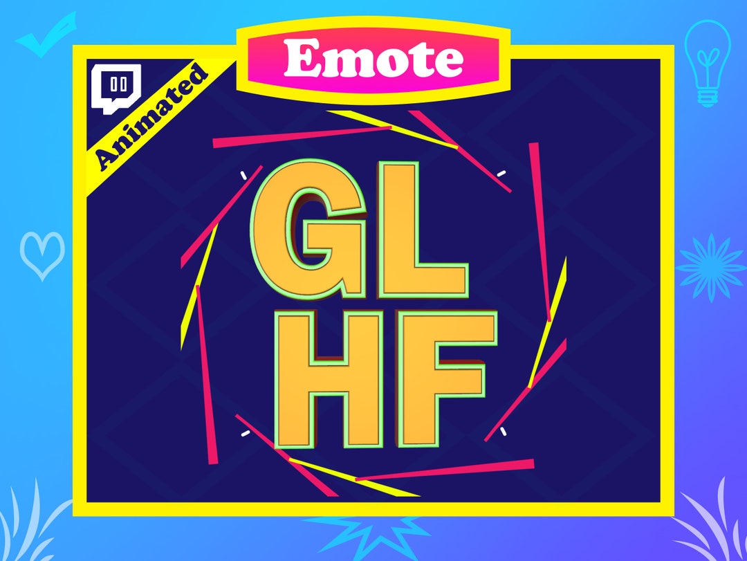 GL HF Animated Emote / Twitch Emote / GL Hf Text Animated Emote ...