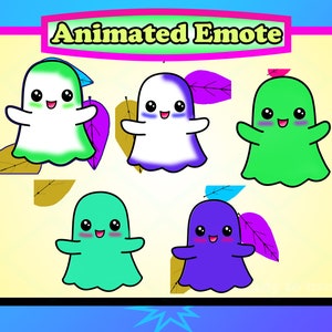 5 Cute Ghost Animated Emotes / Twitch Emote / Ghost Animated Emote ...