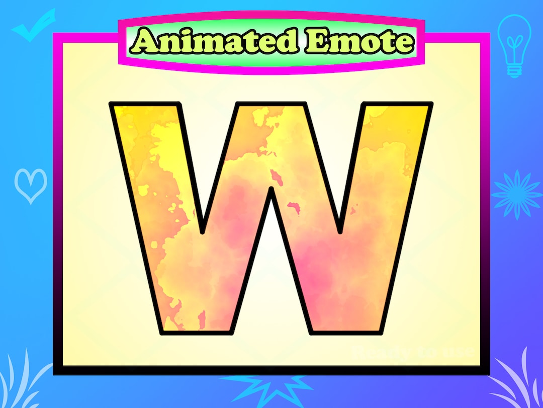 W Zoom Animated Emote / Twitch Emote / W Zoom Text Emote /discord Emote ...