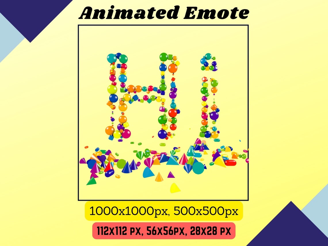 Twitch Animated Emote / Twitch Emote / Hi Animated Emote /discord Emote ...