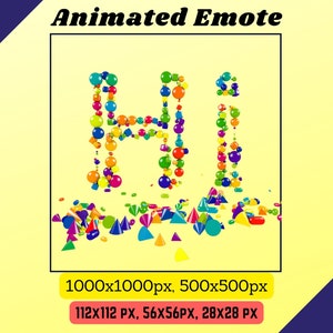 Twitch Animated Emote / Twitch Emote / Hi Animated Emote /discord Emote ...