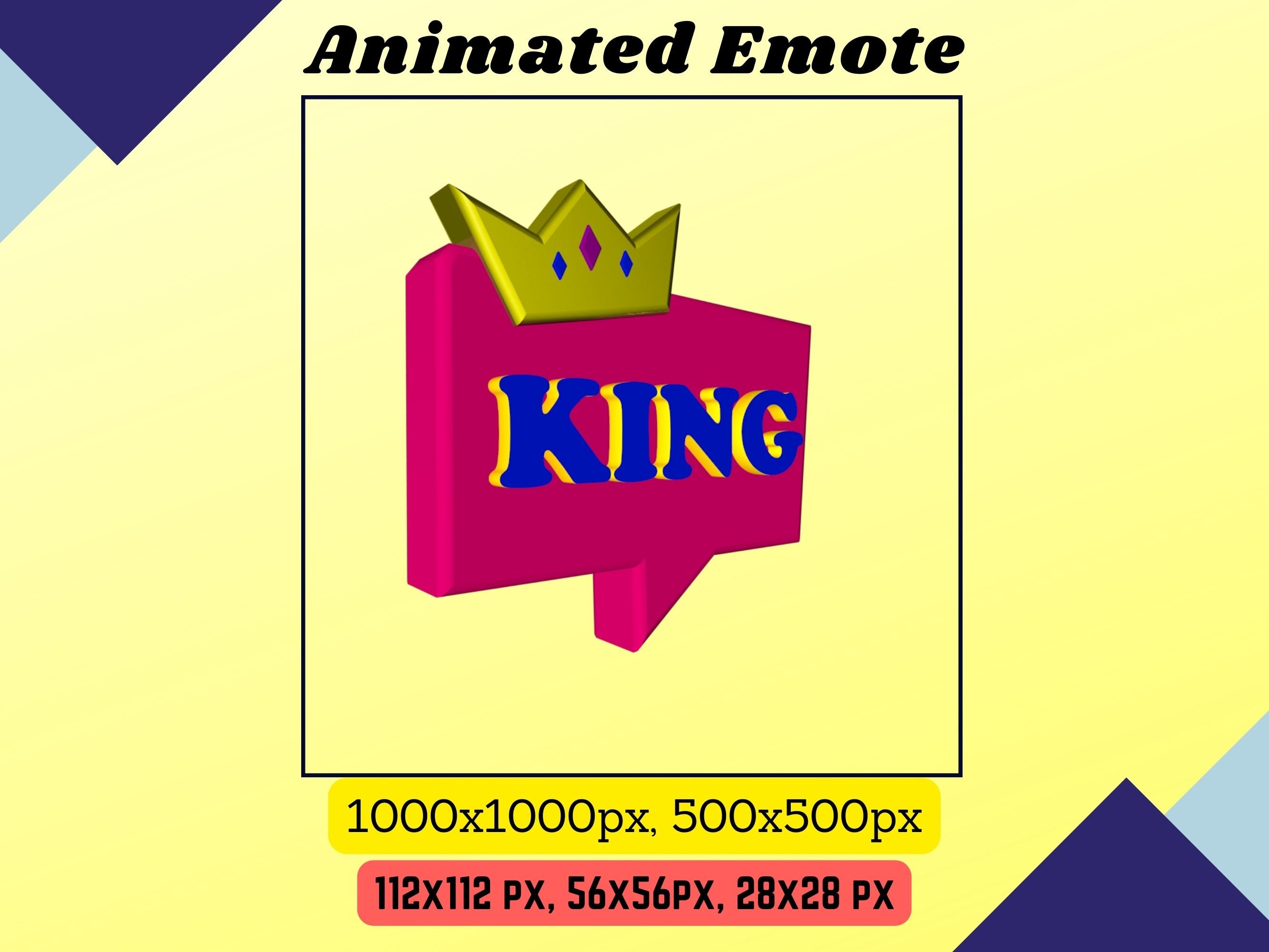 Twitch Animated Emote / Twitch Emote / King Animated Emote - Etsy
