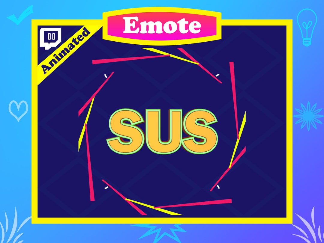 Sus Animated Emote / Twitch Emote /sus Text Animated Emote /discord ...