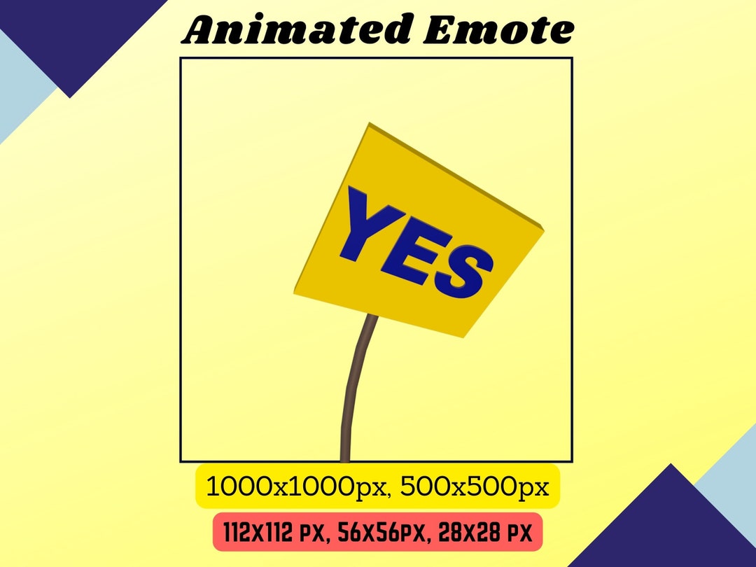 Twitch Animated Emote / Twitch Emote / Yes Animated Emote - Etsy