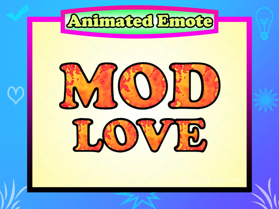 Mod Love Text Twitch Animated Emote / Twitch Emote / Mod Love Animated ...