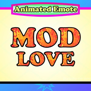 Mod Love Text Twitch Animated Emote / Twitch Emote / Mod Love Animated ...