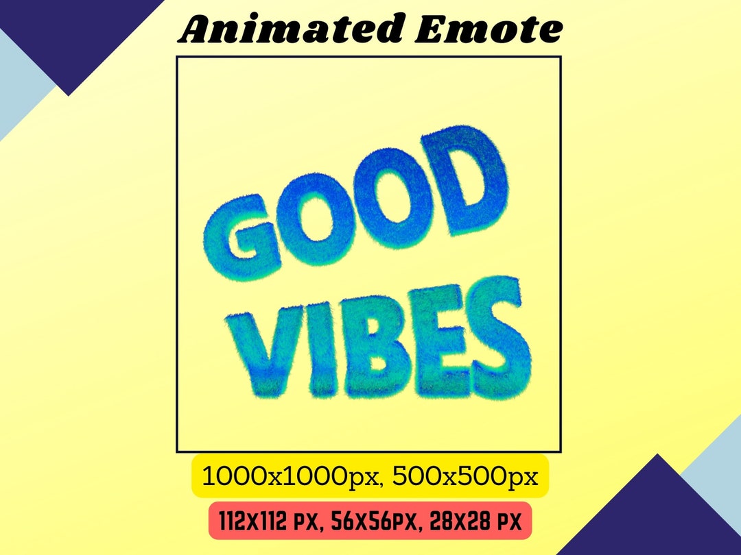 Twitch Animated Emote / Twitch Emote / Good Vibes Animated - Etsy