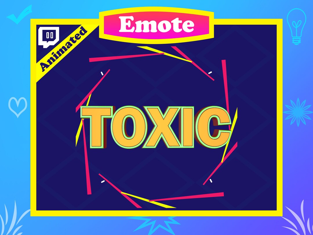Toxic Animated Emote / Twitch Emote / Toxic Text Animated Emote ...