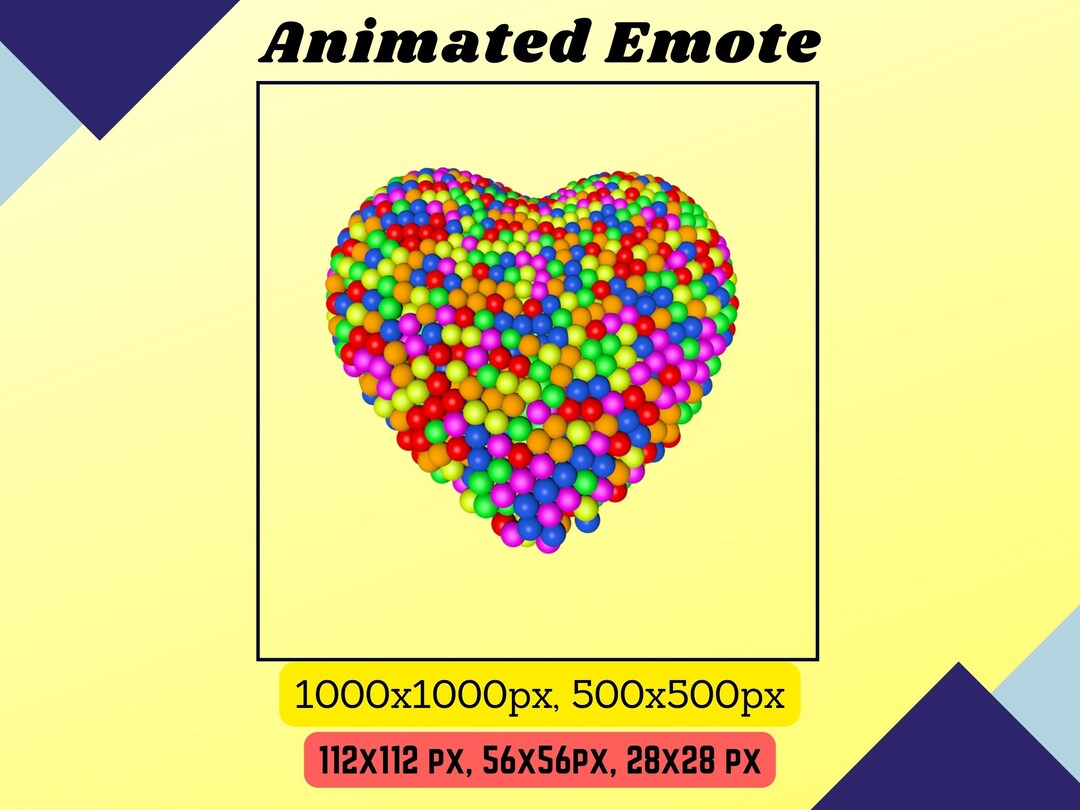 Twitch Animated Emote / Twitch Emote / Heart Balls Animated Emote ...