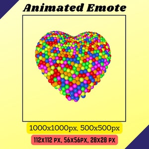 Twitch Animated Emote / Twitch Emote / Heart Balls Animated Emote ...