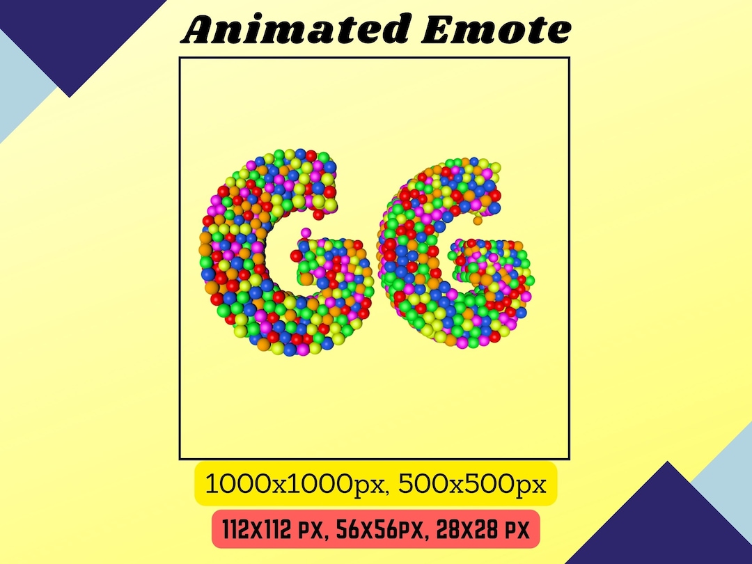 GG Text Animated Emote / Twitch Emote / GG Animated Emote /discord ...