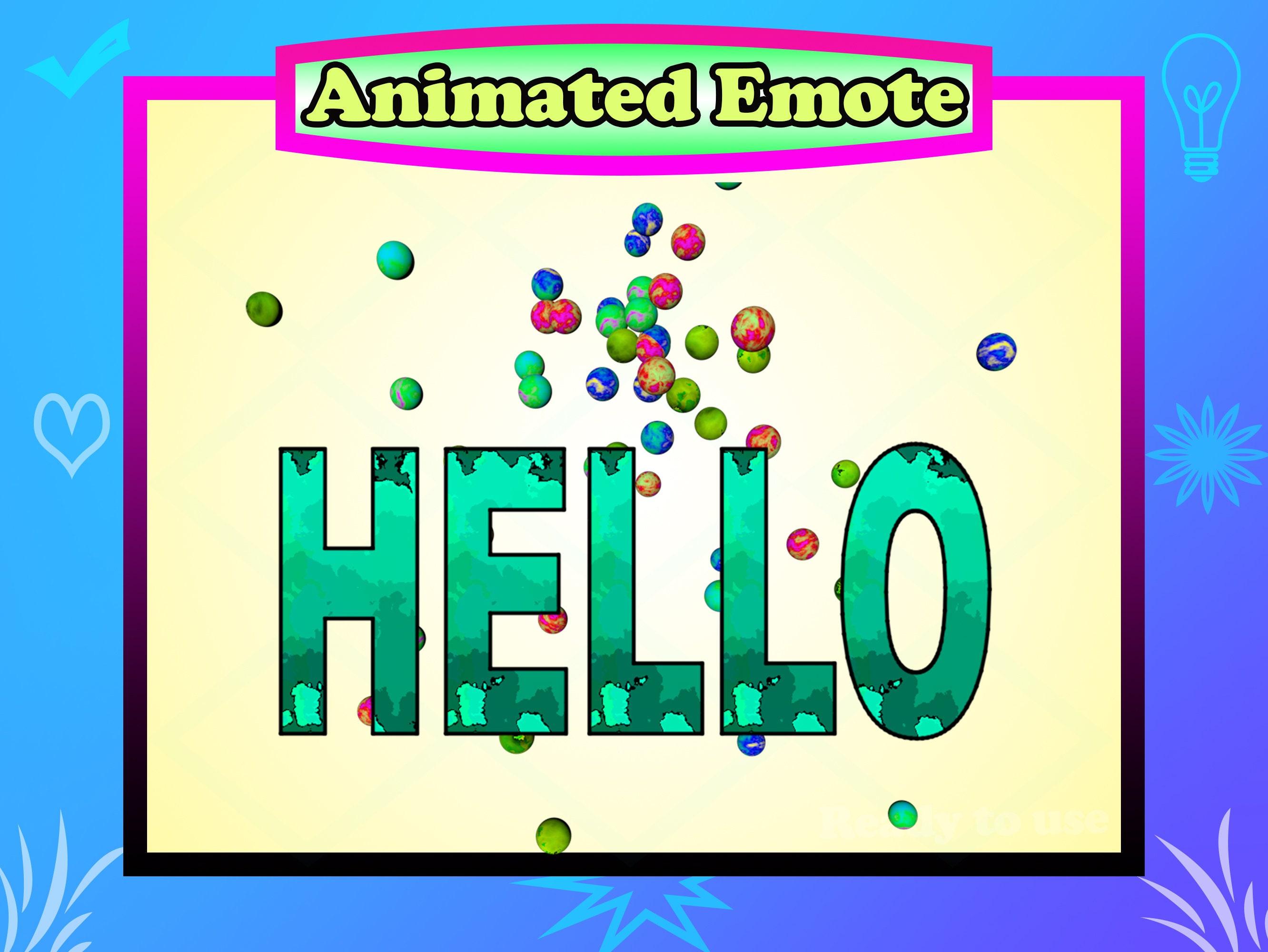 Hello Twitch Animated Emote / Twitch Emote / Hello Animated Emote ...