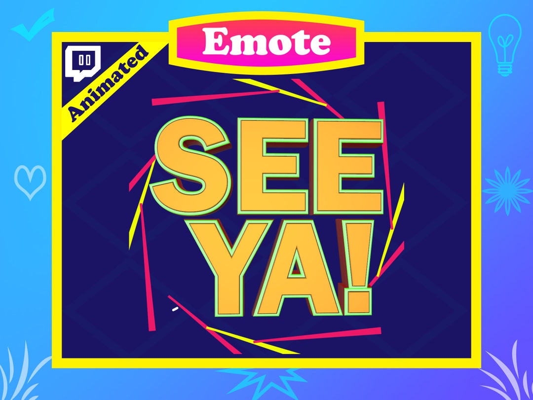 See Ya Animated Emote / Twitch Emote /see Ya Text Animated Emote ...