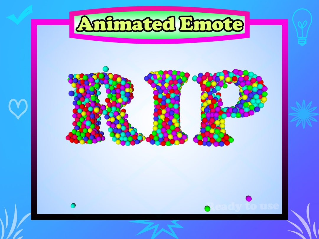 RIP Text Animated Emote / Twitch Emote / RIP Animated Emote /discord ...