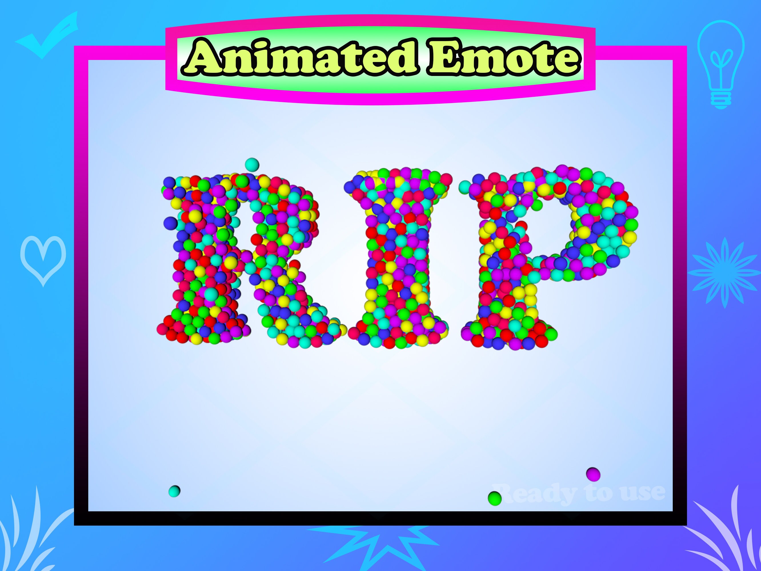 RIP Text Animated Emote / Twitch Emote / RIP Animated Emote /discord ...