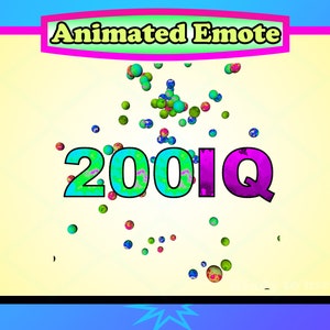 200 Iq Text Twitch Animated Emote / Twitch Emote / 200IQ Animated Emote ...