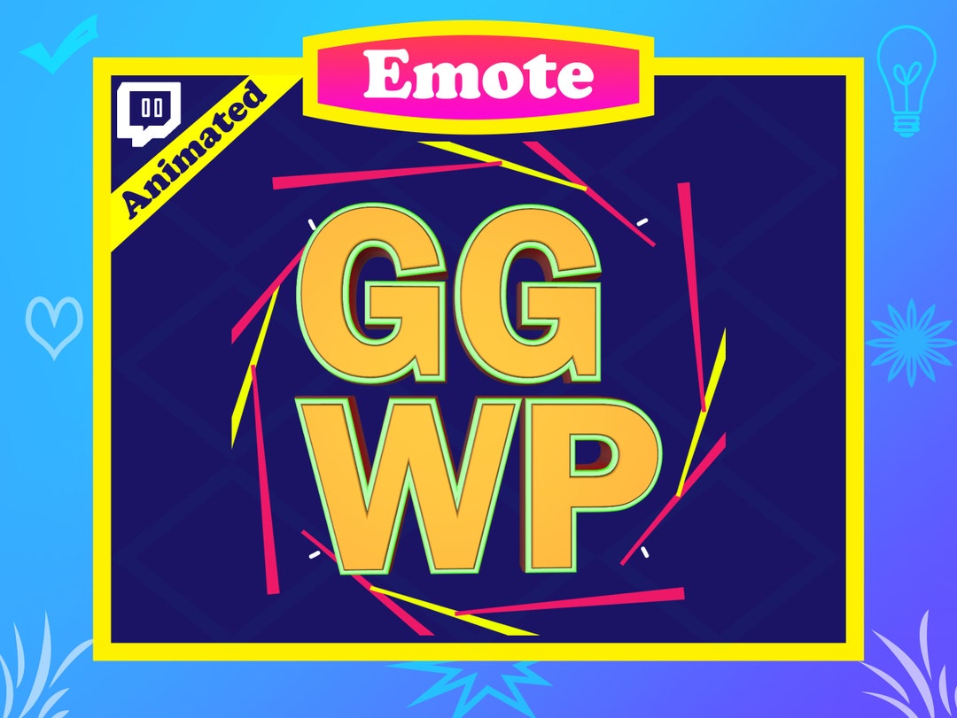 GG WP Animated Emote / Twitch Emote / GG Wp Text Animated Emote ...