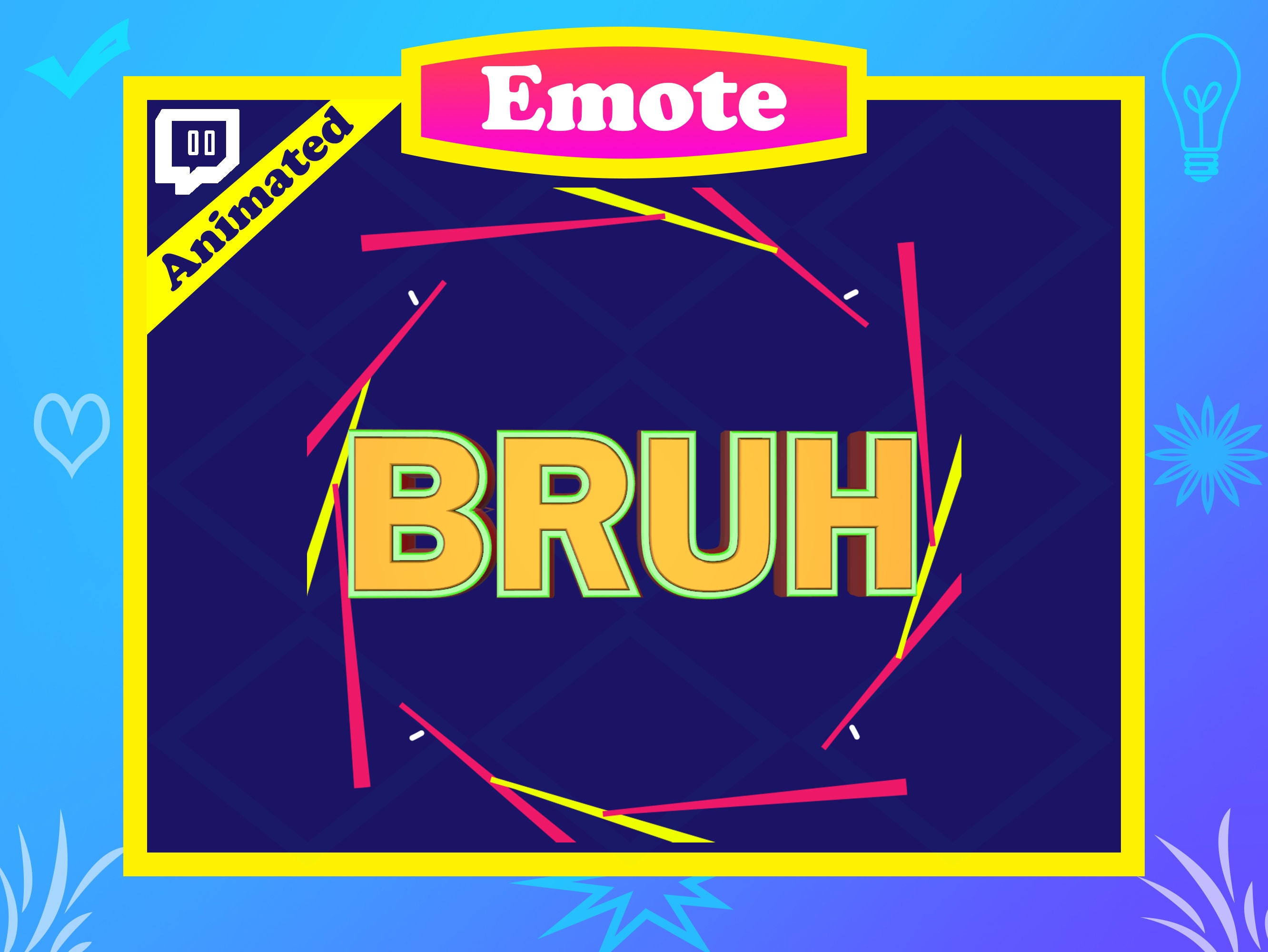Bruh Animated Emote / Twitch Emote / Bruh Text Animated Emote /discord Emote, Animation Gif ...