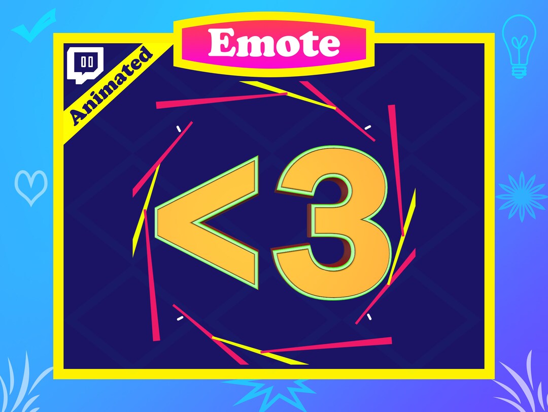Three Animated Emote / Twitch Emote / Three Text Animated Emote ...