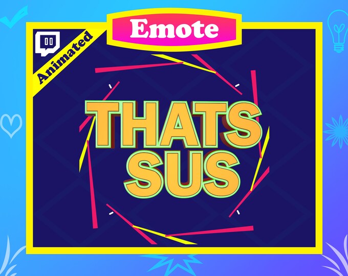 ANIMATED STATIC EMOTE Sus, Animated Sus Emote, Sus Sparkle Emote, Sus ...