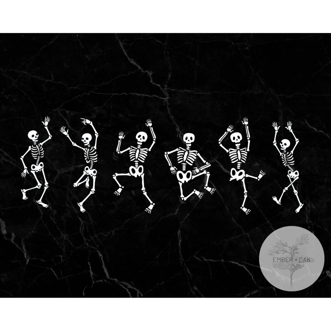 Dancing Skeleton Art Print DIGITAL DOWNLOAD Halloween - Etsy