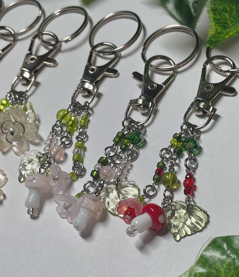 Beaded Flower Keychain - Etsy