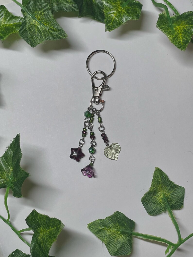 Beaded Flower Keychain - Etsy