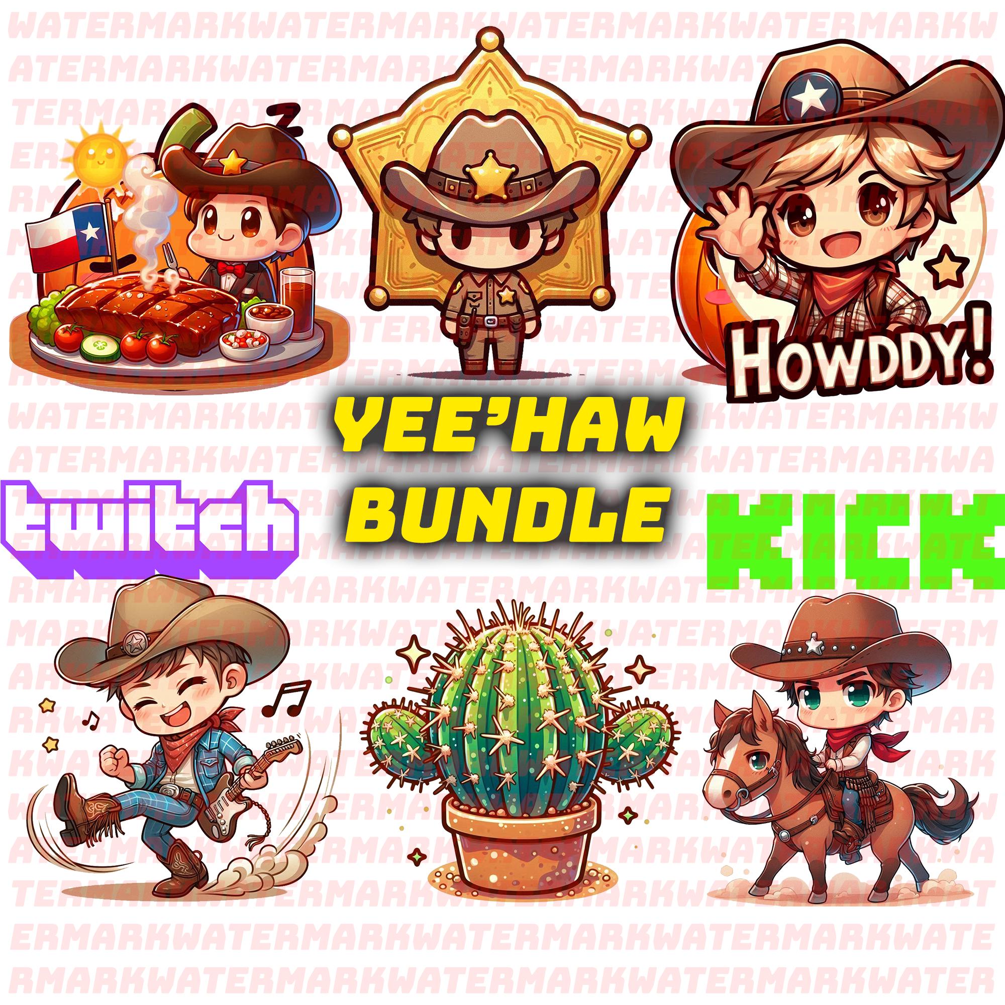 Western Emote Themed Pack Twitch|kick 6 EMOTES! - Etsy
