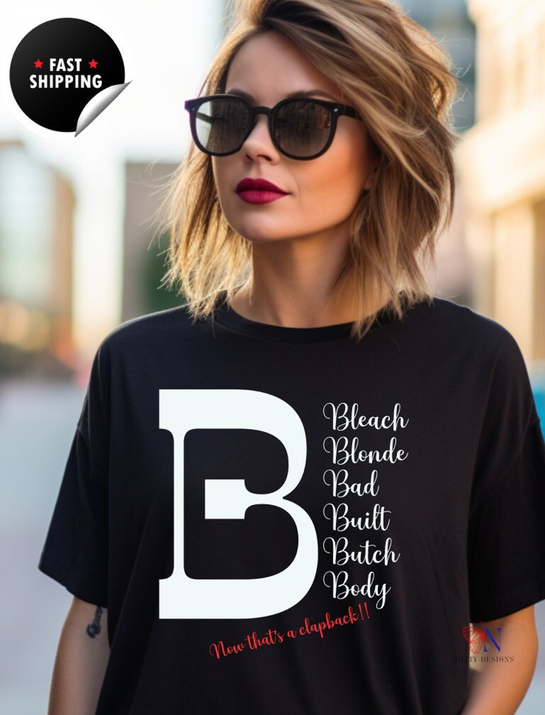 Beach Blond Bad Build Butchbody, Funny Tshirt, Funny Political Shirt ...