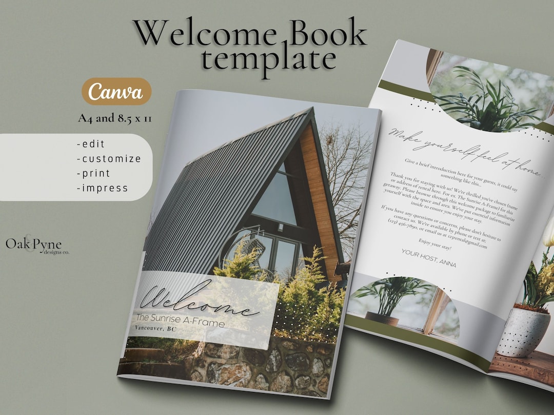 Airbnb Welcome Book Template, Vacation Rental Welcome Book, Airbnb ...
