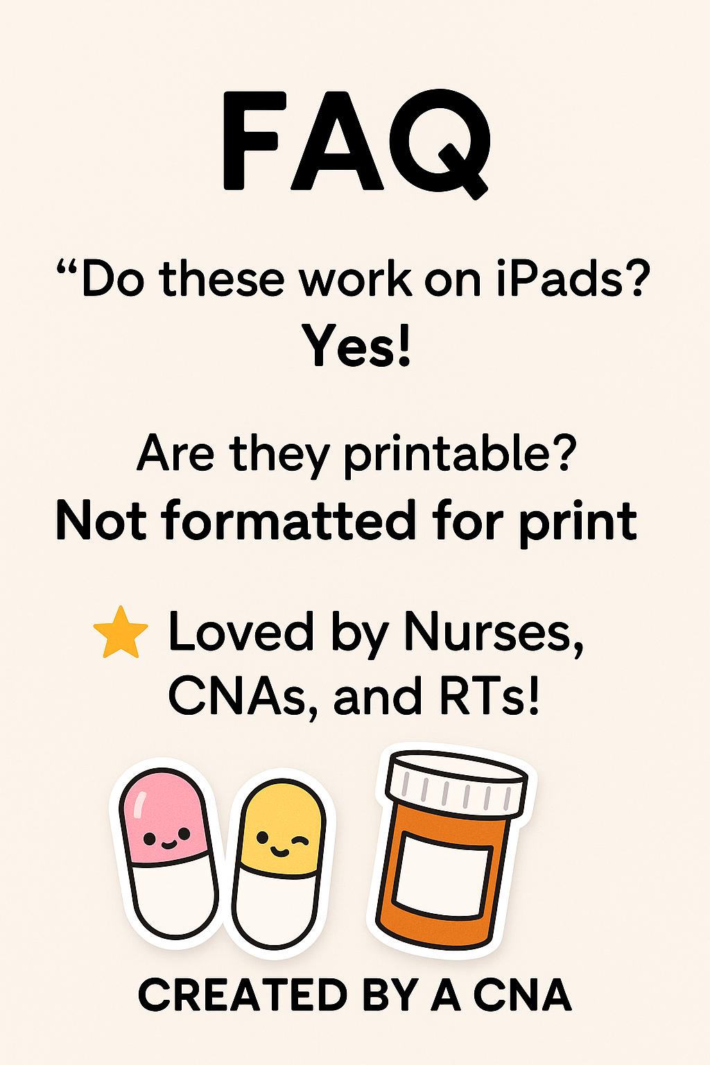 50 Nurse Life Digital Stickers – Transparent Pngs for Goodnotes, CNA ...