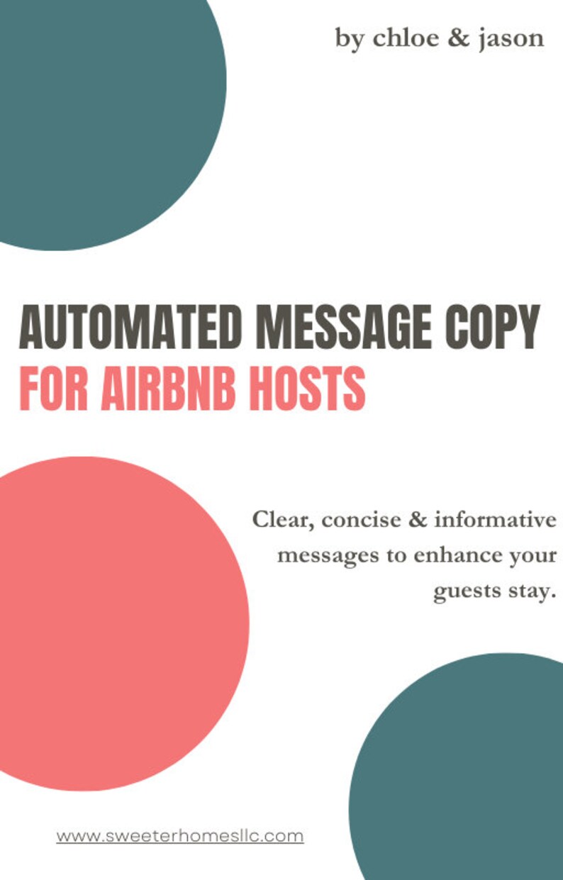 Airbnb Hosts Automated Message Templates - Etsy
