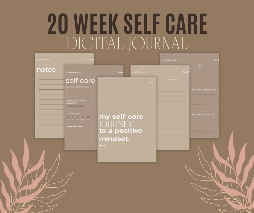 Self Care Journal: 20 Week Digital Self Care Journal Planner - Etsy