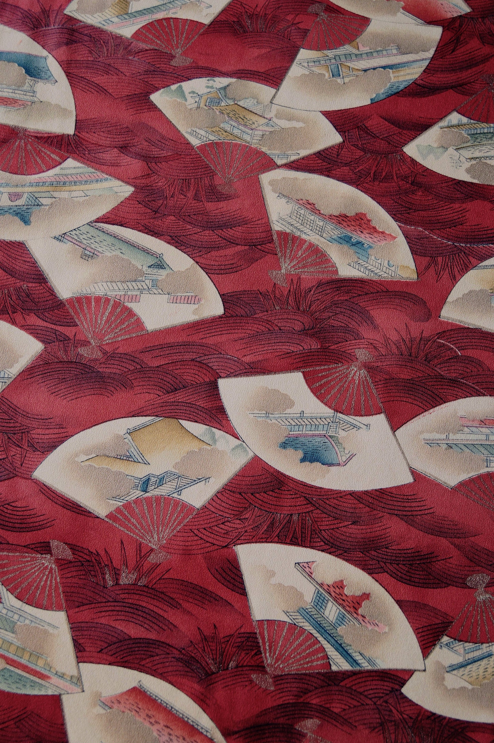 Japanese Vintage Silk Kimono Fabric Perfect for Quilting, Crafting ...