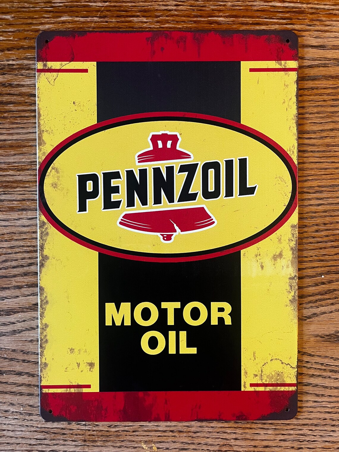 Vintage Pennzoil Motor Oil Metal Sign Automotive Signs Gas & Oil Signs ...