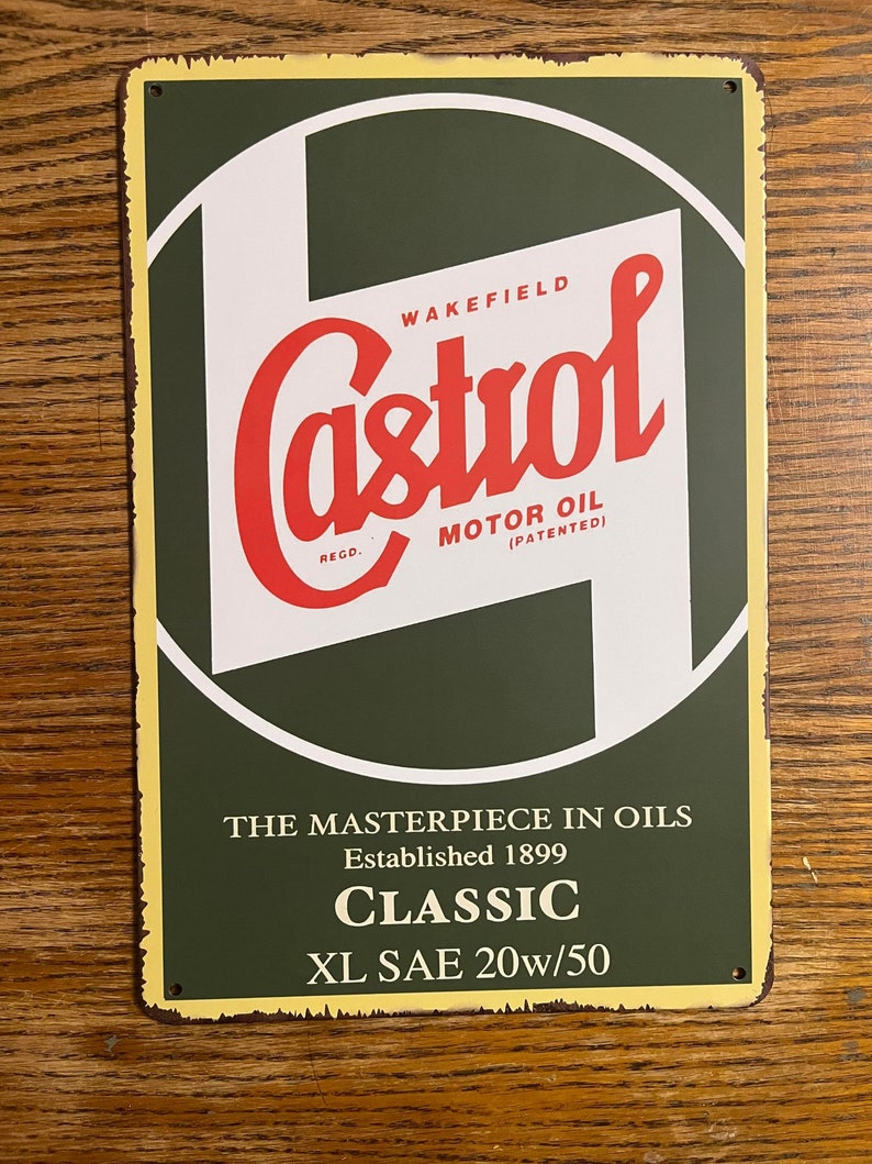 Vintage Castrol Oil Metal Sign | Automotive Signs | Gas & Oil Signs ...