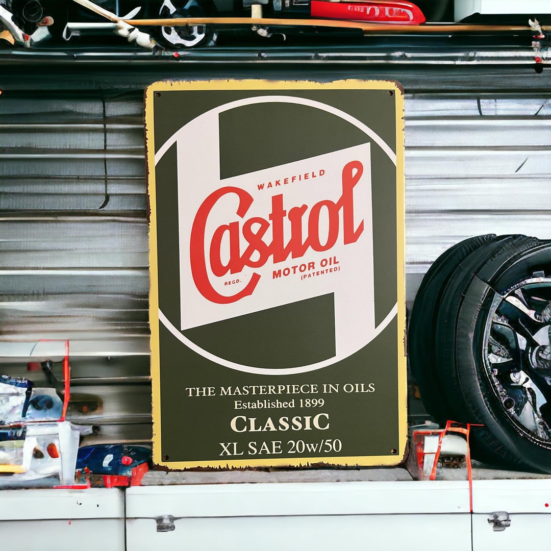 Vintage Castrol Oil Metal Sign | Automotive Signs | Gas & Oil Signs ...