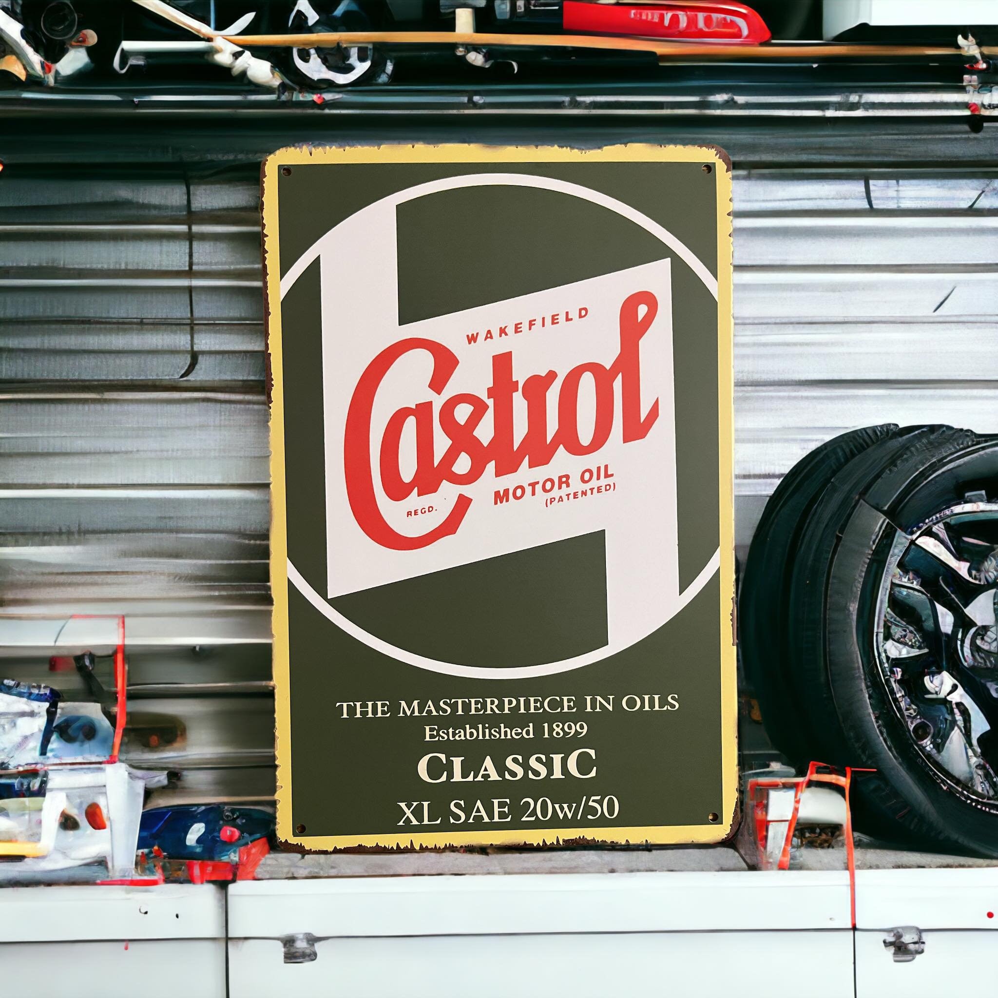 Vintage Castrol Oil Metal Sign | Automotive Signs | Gas & Oil Signs ...