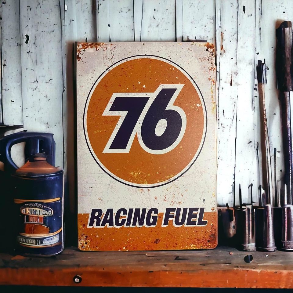 Vintage 76 Racing Fuel Metal Sign Automotive Signs Gas & Oil Signs ...