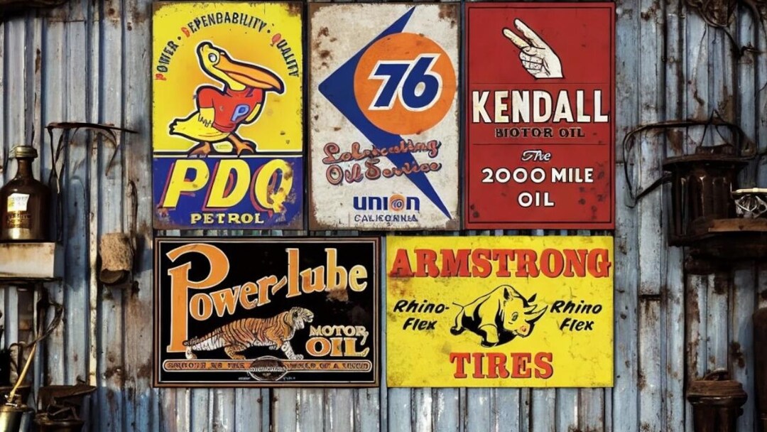 Vintage Gas & Oil Metal Sign Bundle: PDQ, 76 Racing, Kendall - Etsy