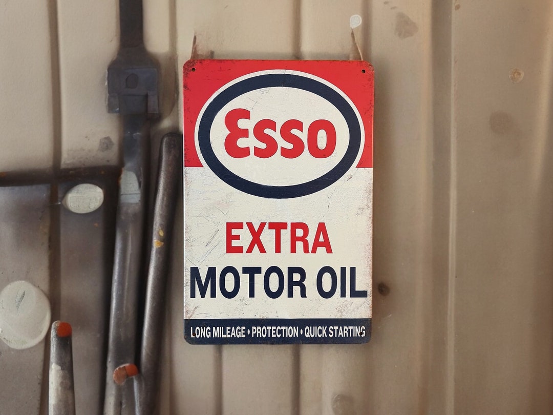 Vintage Esso Oil Metal Sign | Automotive Signs | Gas & Oil Signs ...
