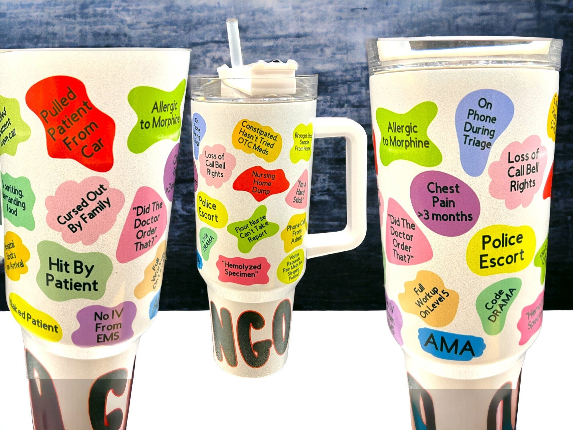 ER Bingo Cup, Emergency Room Humor, Funny Medical Bingo Tumbler, ER ...