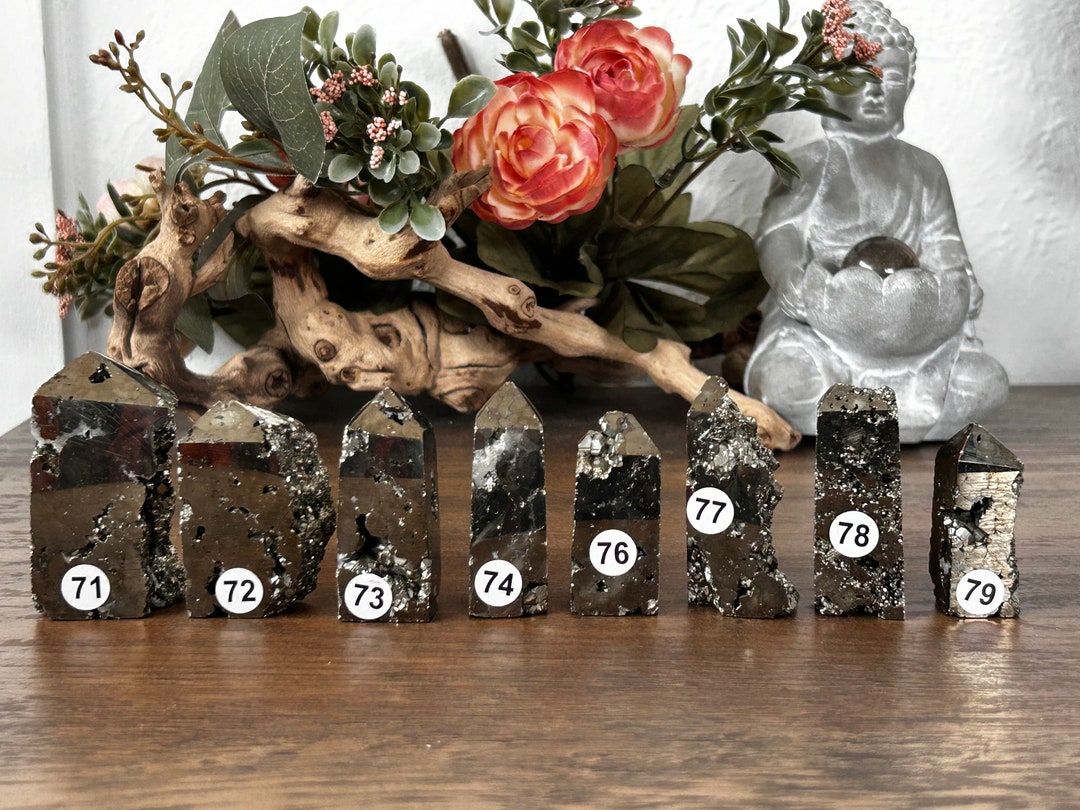 Pyrite Crystal Obelisk Raw Natural Pyrite Tower Fools Gold Obelisk ...