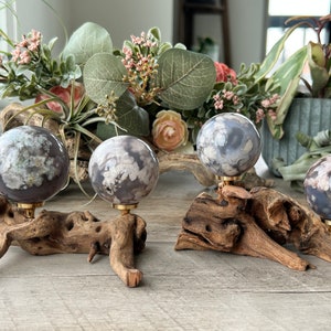 Beautiful Driftwood DOUBLE Sphere Stand Crystal Sphere Holder Ornate ...