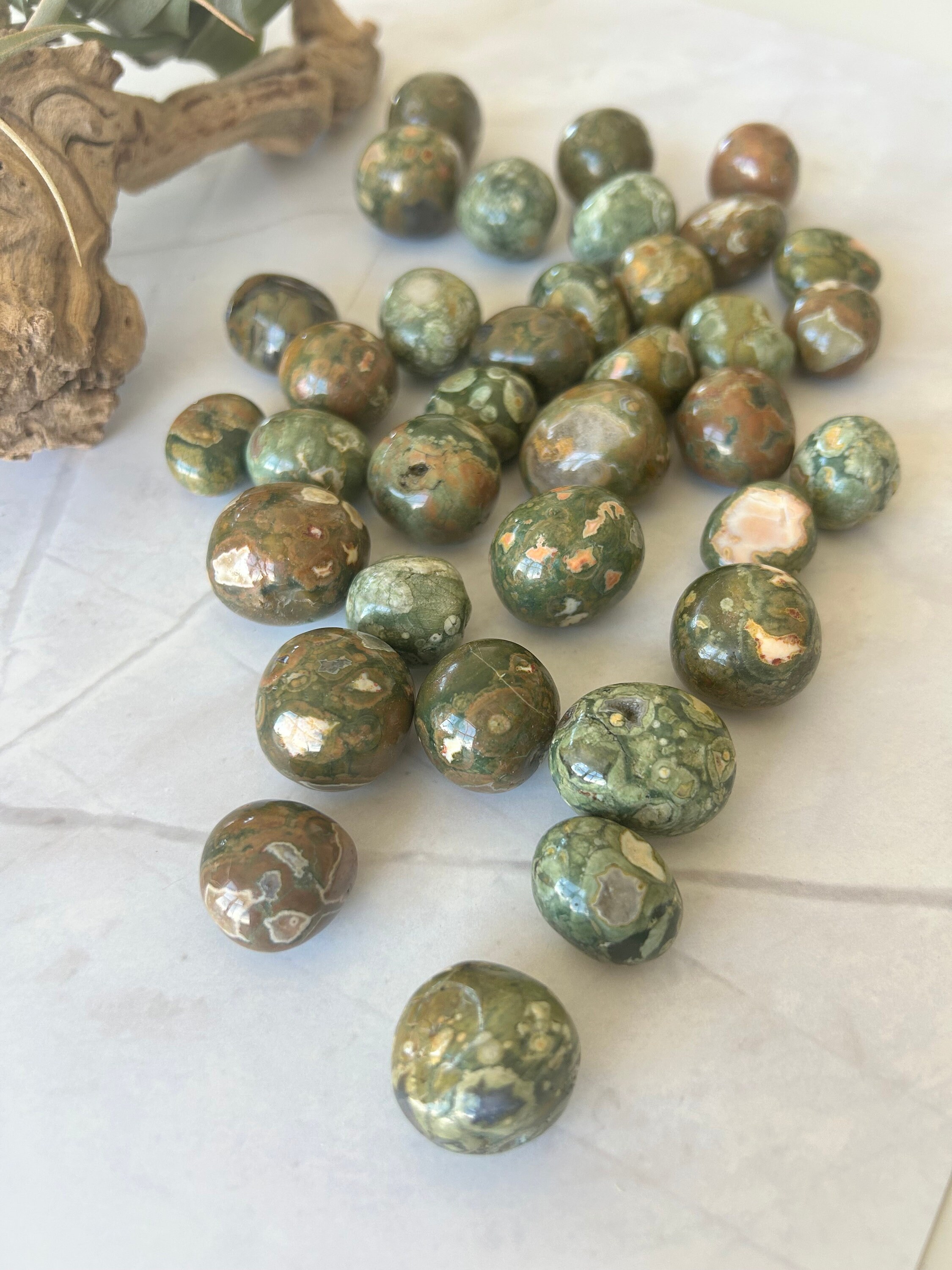 Rainforest Jasper Rhyolite Tumbled Stone Rainforest Jasper Pocket Stone ...