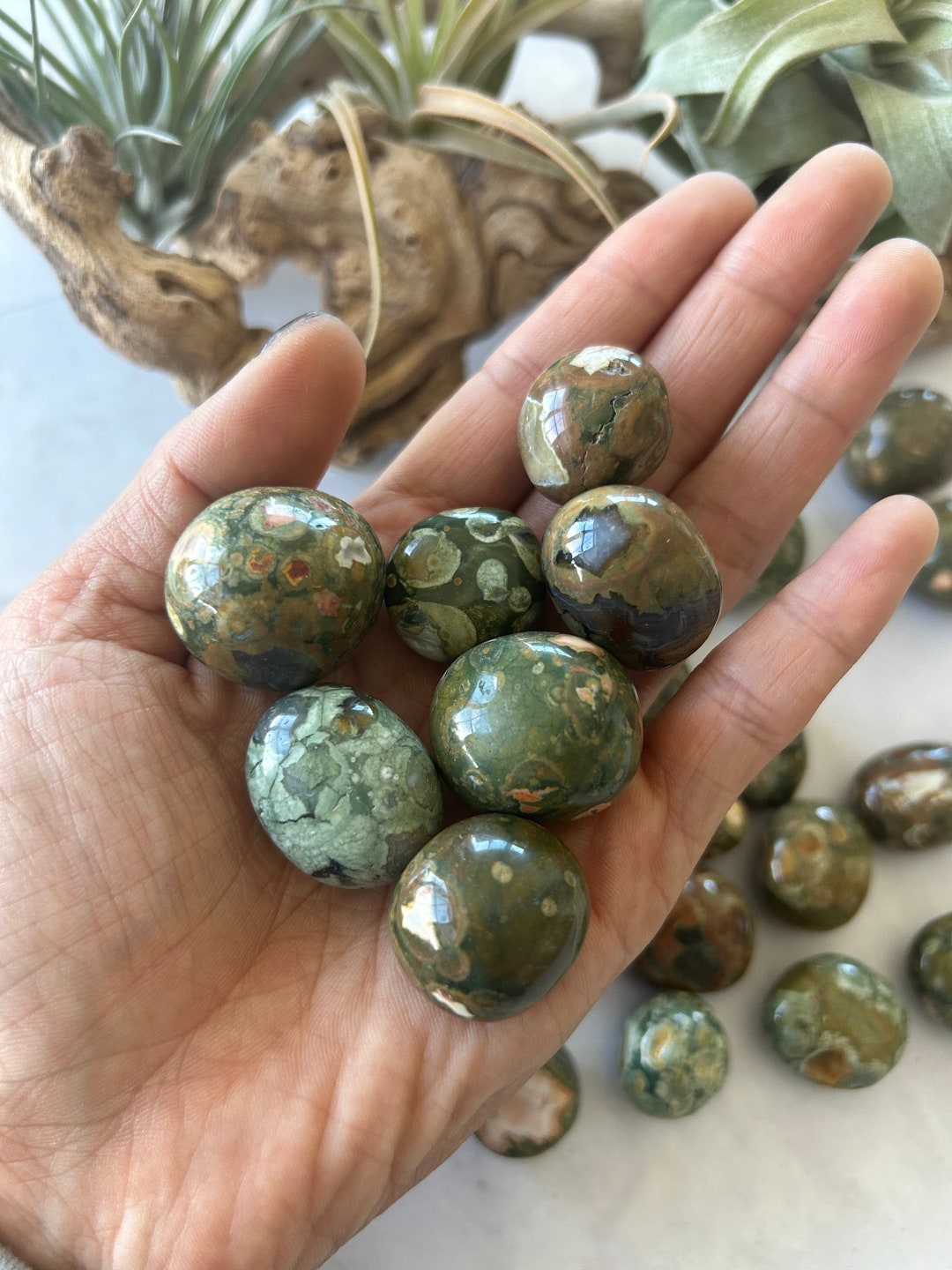 Rainforest Jasper Rhyolite Tumbled Stone Rainforest Jasper Pocket Stone ...