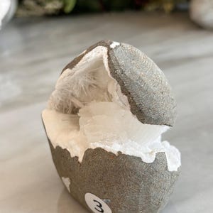 Scolecite Spray Inside Quartz Geode | Natural Scolecite Geode | Fine ...